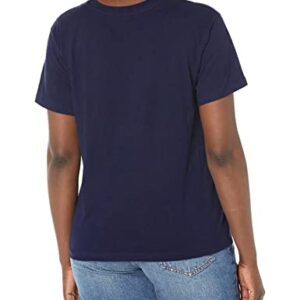 Champion, Classic Short Sleeve T-Shirt, Lightweight Tee for Women, Logo (Plus Size Available), Athletic Navy Script, 4X