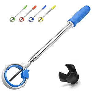 golf ball retriever, golf ball retriever telescopic for water with spring release-ready head, ball retriever tool golf with locking clip, grabber tool, golf accessories golf gift for men(blue, 6ft)