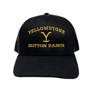 Changes Men's Standard Yellowstone Dutton Ranch Kevin Costner Western TV Show Trucker Hat Cap 66-11 Black, One Size