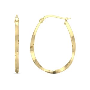 silver smile 14 kt yellow gold hoop earrings for women| twisted gold hoops earring set with click clasp closure|hypoallergenic | ideal gift for anniversary and birthday for her