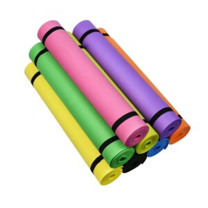 Eeneme 4mm Yoga Mat, Classic Exercise Mat, EVA No-Slip Fitness Mats Lightweight for Men Women Home Gym Yoga Pilates