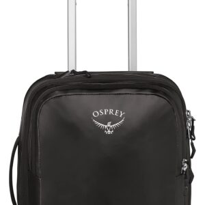 Osprey Transporter Hybrid Carry On Luggage, 4 Spinner Wheels, 22"/36L, Black