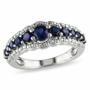 round cut blue sapphire wedding engagement ring for womens in 14k white gold plated 925 sterling silver (13)