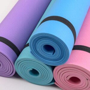 Eeneme 4mm Yoga Mat, Classic Exercise Mat, EVA No-Slip Fitness Mats Lightweight for Men Women Home Gym Yoga Pilates