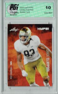 chase claypool 2020 leaf hype! #40 masterpiece 1 of 1 rookie card pgi 10