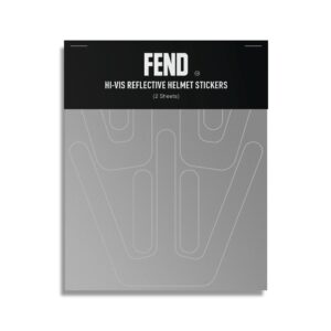 fend one - hi-vis reflective silver stickers (reflects bright white)