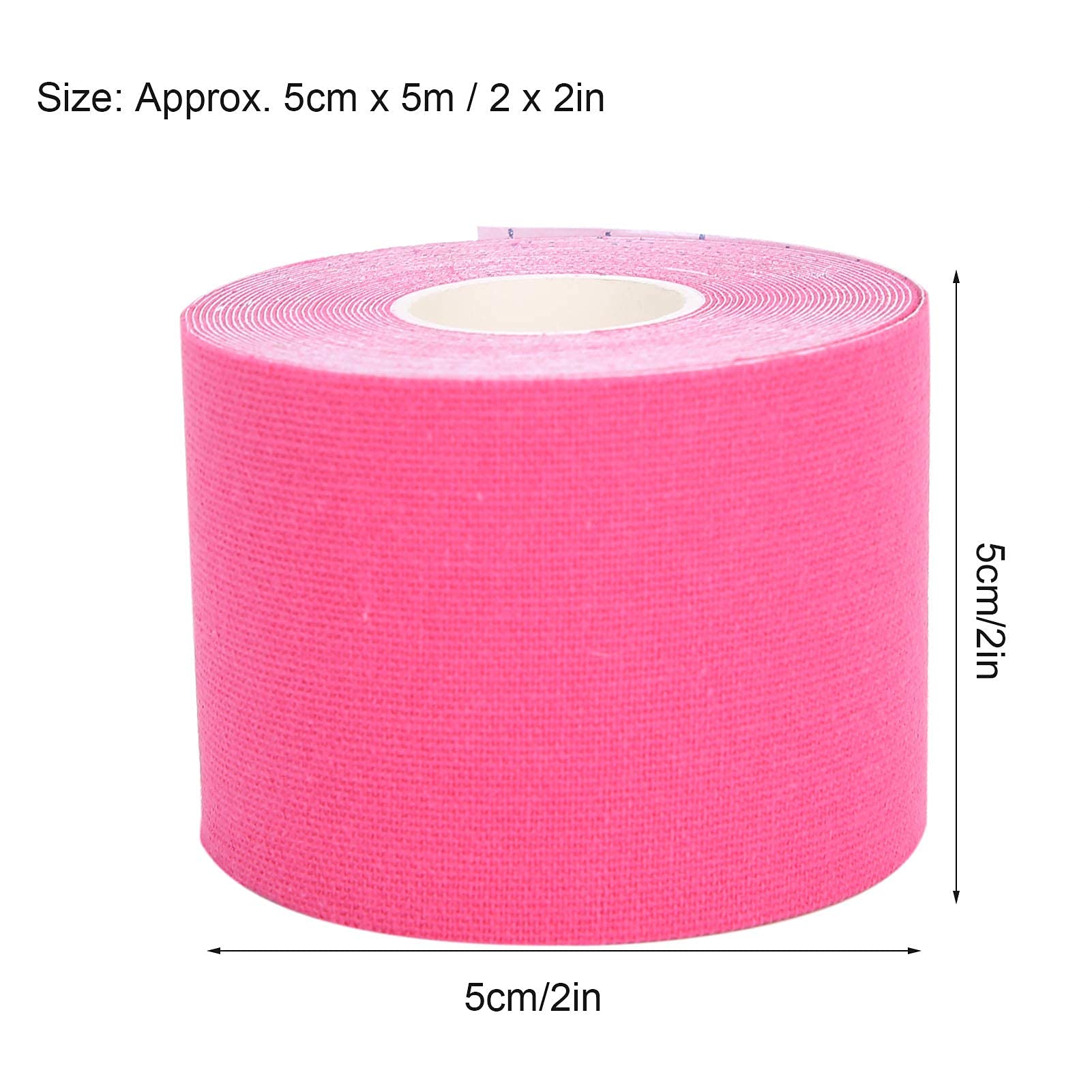 Kinesiology Tape, Waterproof Sports K Tape Roll Kinetic Tape for Muscles & Joints, Pain Relief and Injury Recovery, 5cm X 5m(Pink)