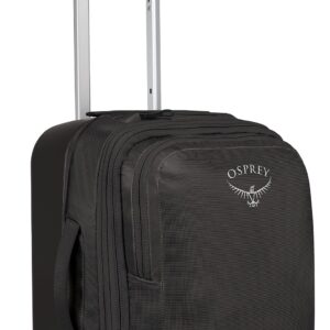 Osprey Transporter Hybrid Carry On Luggage, 4 Spinner Wheels, 22"/36L, Black