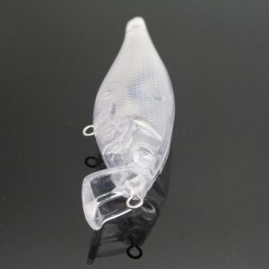 10pcs Unpainted Fishing Lure Blank crankbait topwater Hard Clear ABS Lure 100MM 11.77G 8004 Free Eyes