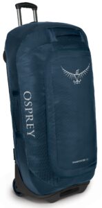 osprey transporter 120l wheeled travel duffel bag, venturi blue