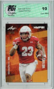 jonathan taylor 2020 leaf hype! #38 gold sp, only 25 made rookie card pgi 10