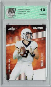 drew lock 2019 leaf hype #19 only 5000 made rookie card pgi 10