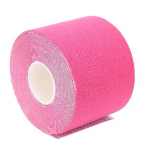 kinesiology tape, waterproof sports k tape roll kinetic tape for muscles & joints, pain relief and injury recovery, 5cm x 5m(pink)