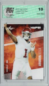 kyler murray 2019 leaf hype #22 only 5000 made rookie card pgi 10