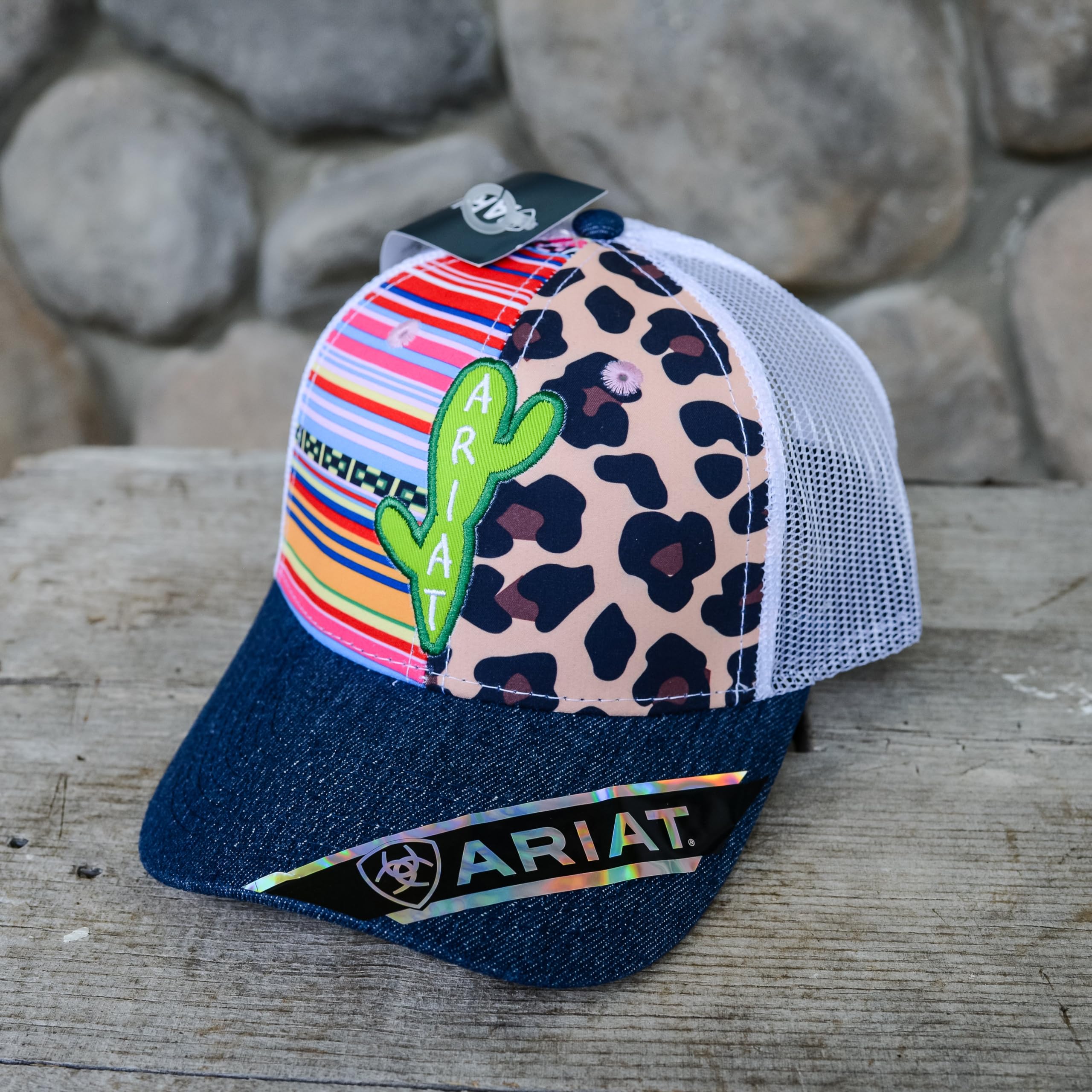 ARIAT Ladies Leopard/Serape Cactus Cap Multi