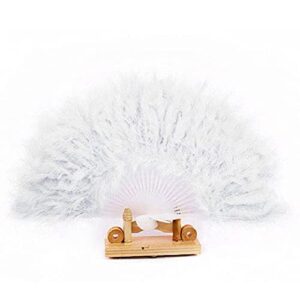 super big feather fan turkey performance party supplies soft fluffy burlesque wedding hand fancy dress costume fan - 1