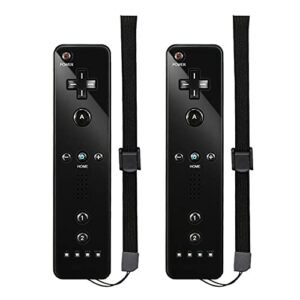 molicui wii remote controller, wii controller 2 pack black,wii remote for nintendo wii/wii u console