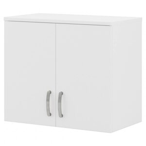 bush business furniture universal 24-inch wall cabinet with doors and 2 shelves, white (uns428wh)