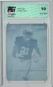 kerryon johnson 2018 leaf hype! #14 rare cyan plate 1 of 1 rookie card pgi 10