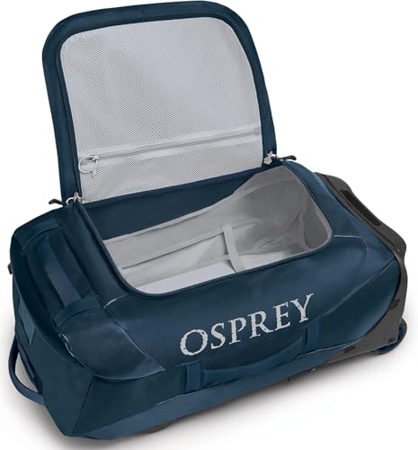 Osprey Transporter 60L Wheeled Travel Duffel Bag, Venturi Blue