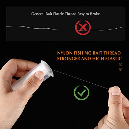 Fishing Thread Nylon Elastic Invisible Magic Fishing Line Fishing Bait Thread 0.2 mm Length 656 Feet Per Spool Stretchy Fishing Line Clear Storage Case Fishing String