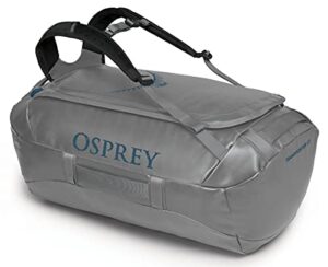 osprey transporter 65l travel duffel bag, smoke grey