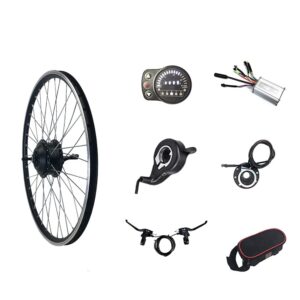 zyxu 24v 250w electric bike conversion kit, ebike electric bicycle 16" 20" 24" 26" 27.5" 28" 29" ebike electric bicycle conversion kits kt-900s display,rear drive card fly,16”