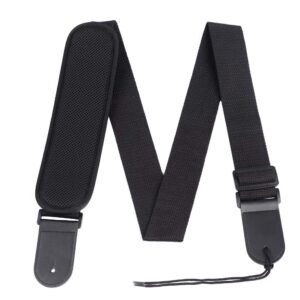 rayzm guitar strap, adjustable cotton strap for acoustic/electric/bass guitar, with a shoulder pad pressure release for comfortable playing