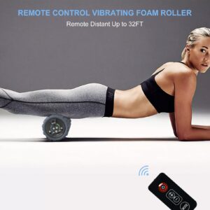 Remote Control Vibrating Foam Roller - VF2 5 Speed Electric Back Roller Physical Deep Tissue Massage Exercise Recovery Muscle Roller