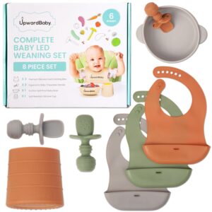 upward baby led weaning supplies, silicone baby feeding set, baby feeding essentials, baby led weaning set, baby eating essentials, baby silicone feeding set, baby dishes, toddler feeding set