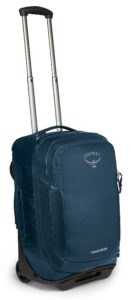 osprey transporter 38l wheeled carry-on luggage, venturi blue