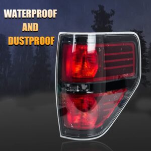 Wztepeng F150 Pickup Rear Tail Light Compatible With 2009 2010 2011 2012 2013 2014 Ford F150 F-150 Passenger and Driver Side Smoked Taillights Replaces BL3Z13404AB