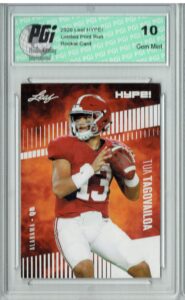 @ tua tagovailoa 2020 leaf hype! #29 only 5000 made rookie card pgi 10