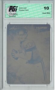 sam darnold 2018 leaf hype! #4 rare black plate 1 of 1 rookie card pgi 10