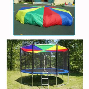 AMYESE 16.4ft Rainbow Parachute for Outdoor Party Games, Kids Play Parachute Group Cooperative Team Game Toys, Family Get-together Entertainment