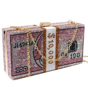 beilaidisi womens evening bags dollar money clutch purse rhinestone glitter crossbody shoulder bag large