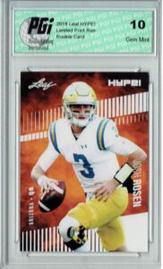 josh rosen 2018 leaf hype! #6-10) rookie card lot, all graded pgi 10