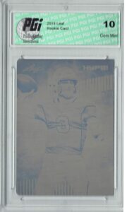 josh rosen 2018 leaf hype! #6 rare black plate 1 of 1 rookie card pgi 10