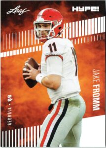 jake fromm 2020 leaf hype! #34 just 5000 made 25) rookie card lot bills qb