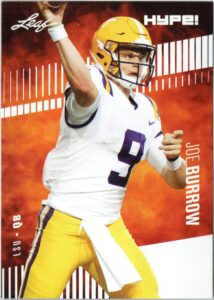 joe burrow 2020 leaf hype! #30a just 5000 made 25) rookie card lot bengals lsu