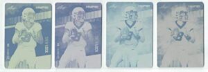 drew lock 2019 leaf hype! #19 all 4) 1 of 1 rookie card printing plate lot ssp