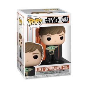 funko pop! star wars: the mandalorian - luke skywalker with grogu