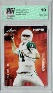 sam darnold 2018 leaf hype! #4a the #1 of 5 rookie card pgi 10