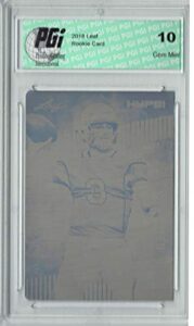 josh rosen 2018 leaf hype! #6a rare black plate 1 of 1 rookie card pgi 10