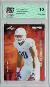 leighton vander esch 2019 leaf hype! #16 the 1 of 5 rookie card pgi 10