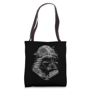 star wars darth vader death star mashup tote bag