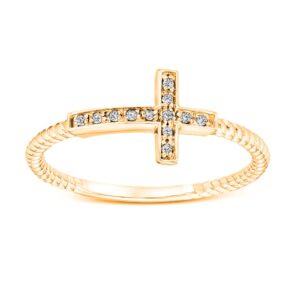 savlano 18k yellow gold plated round cut cubic zirconia sideways cross rope band ring women religious ring (6)