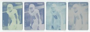 leighton vander esch 2018 leaf hype! 4) 1-of-1 rookie card printing plate lot