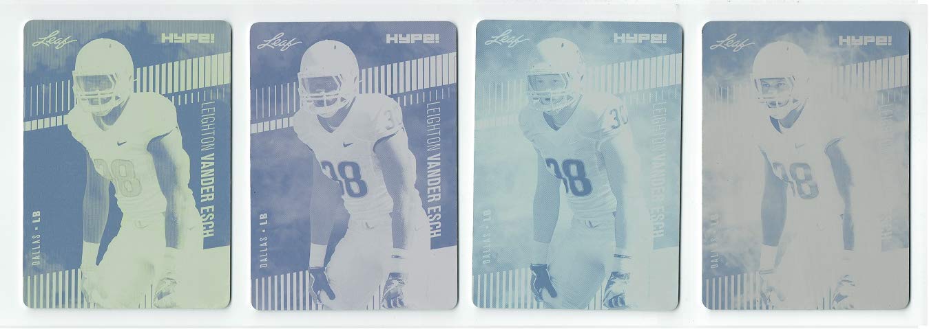 Leighton Vander Esch 2018 Leaf HYPE! 4) 1-of-1 Rookie Card Printing Plate Lot