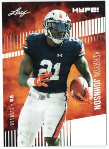 kerryon johnson 2018 leaf hype! football rookie 25 card lot detroit #14